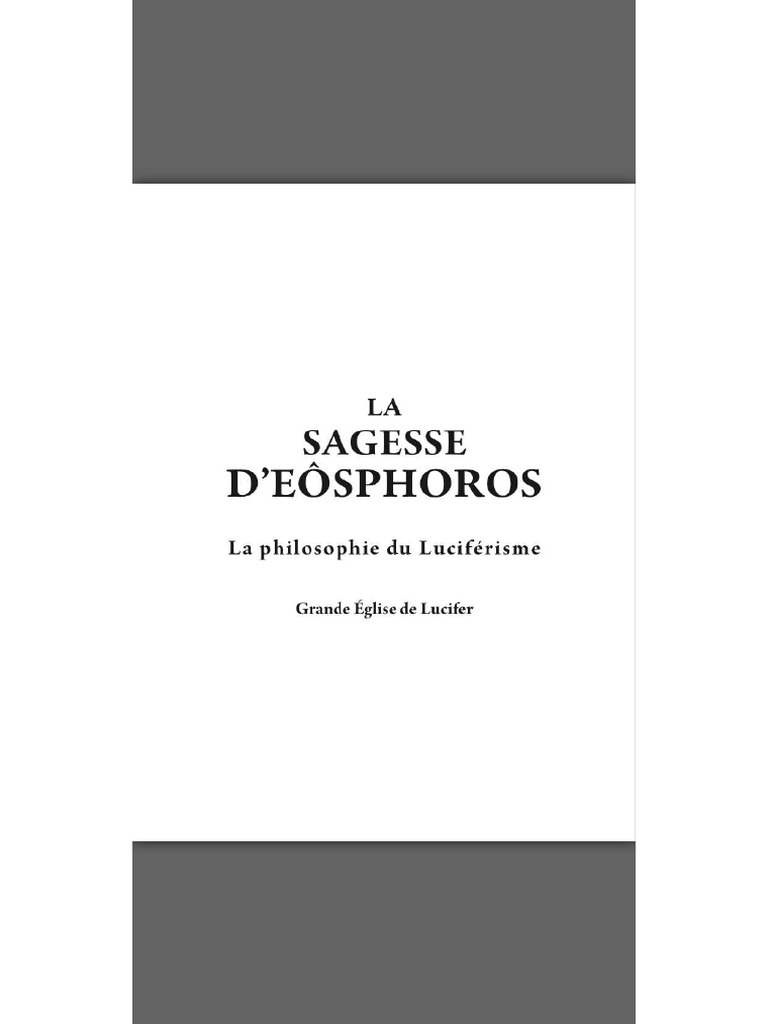 La Sagesse D'eôsphoros 1 | PDF