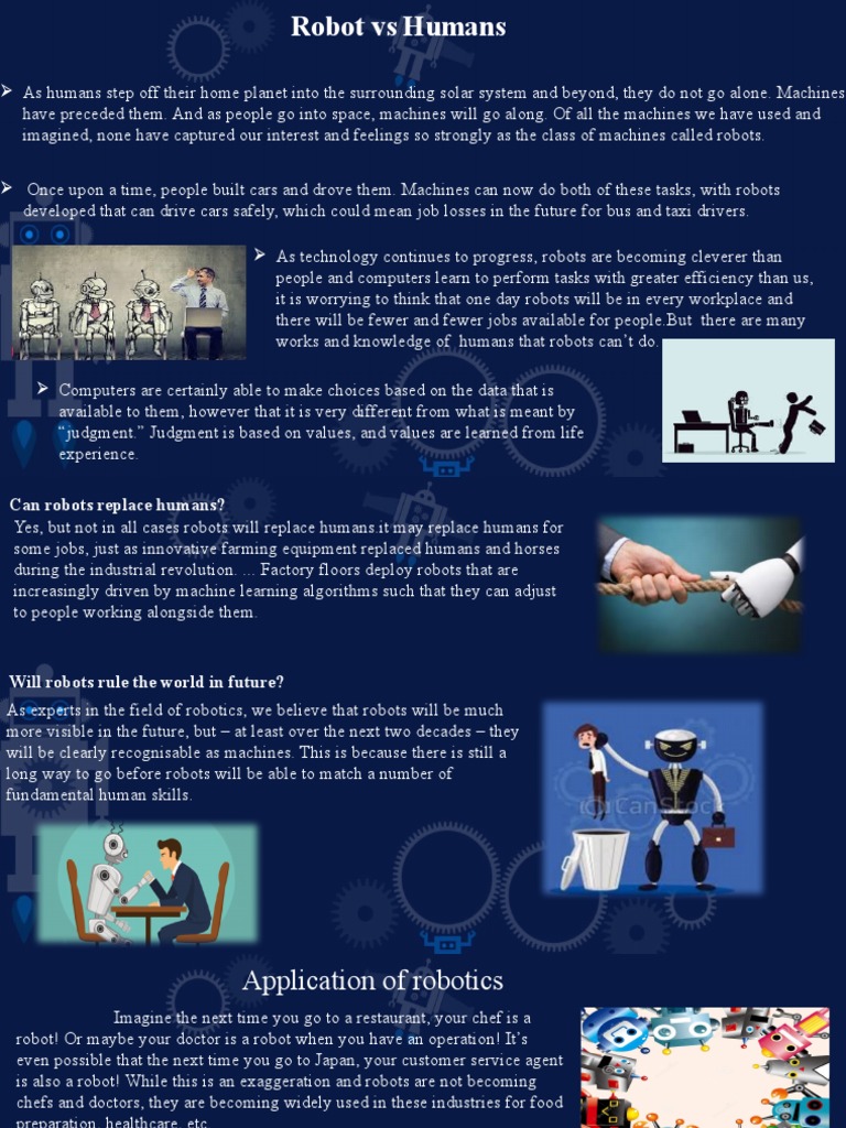 Robots Vs Humans and Applications of Robotics | PDF | Robot | Robotics