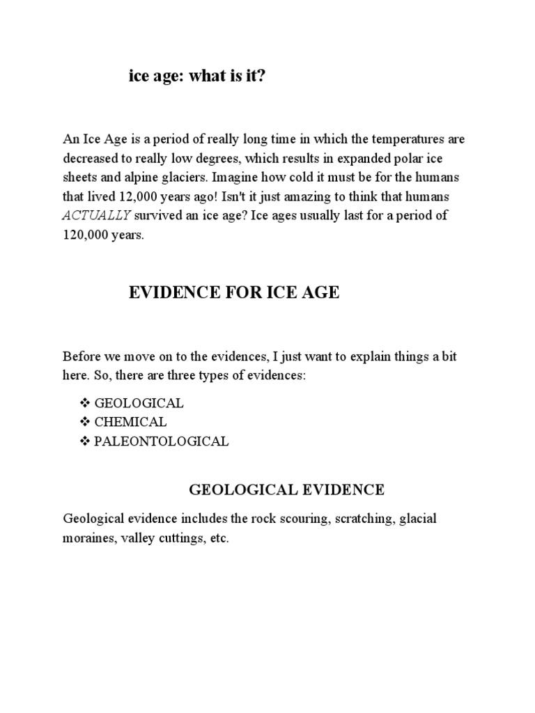 Ice Age | PDF | Ice Age | Glacier