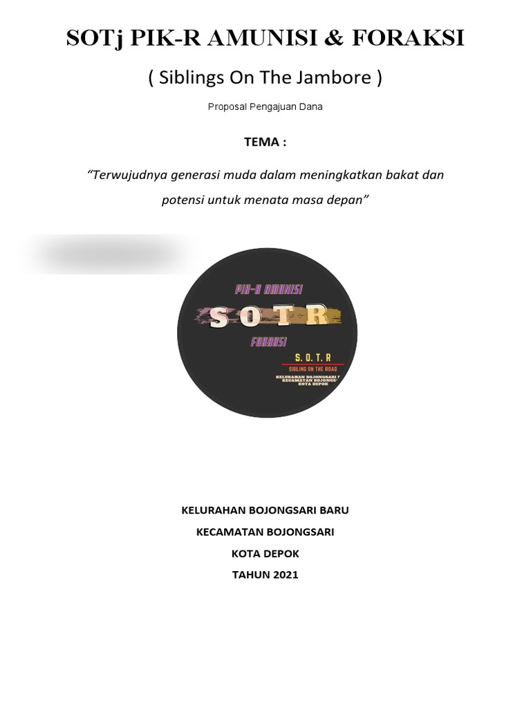 Sotr Pik R Proposal Pengajuan Dana | PDF