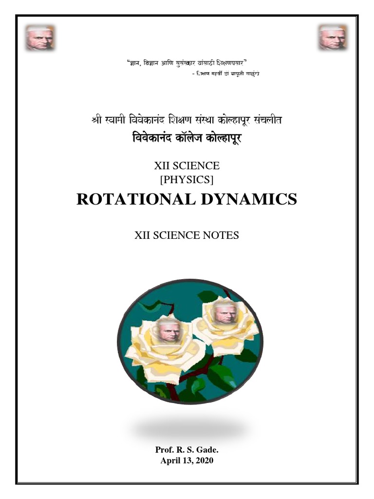 Rotational Dynamic | PDF | Torque | Rotation Around A Fixed Axis