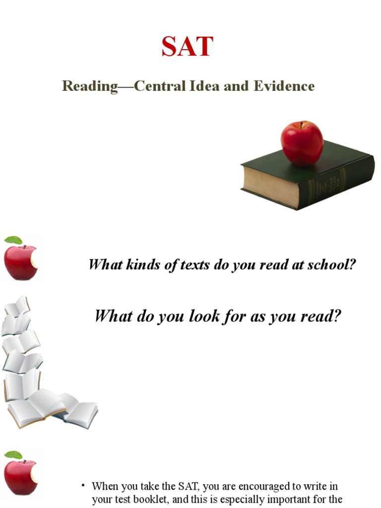 SAT Central Idea and Evidence | PDF | Sat | Learning