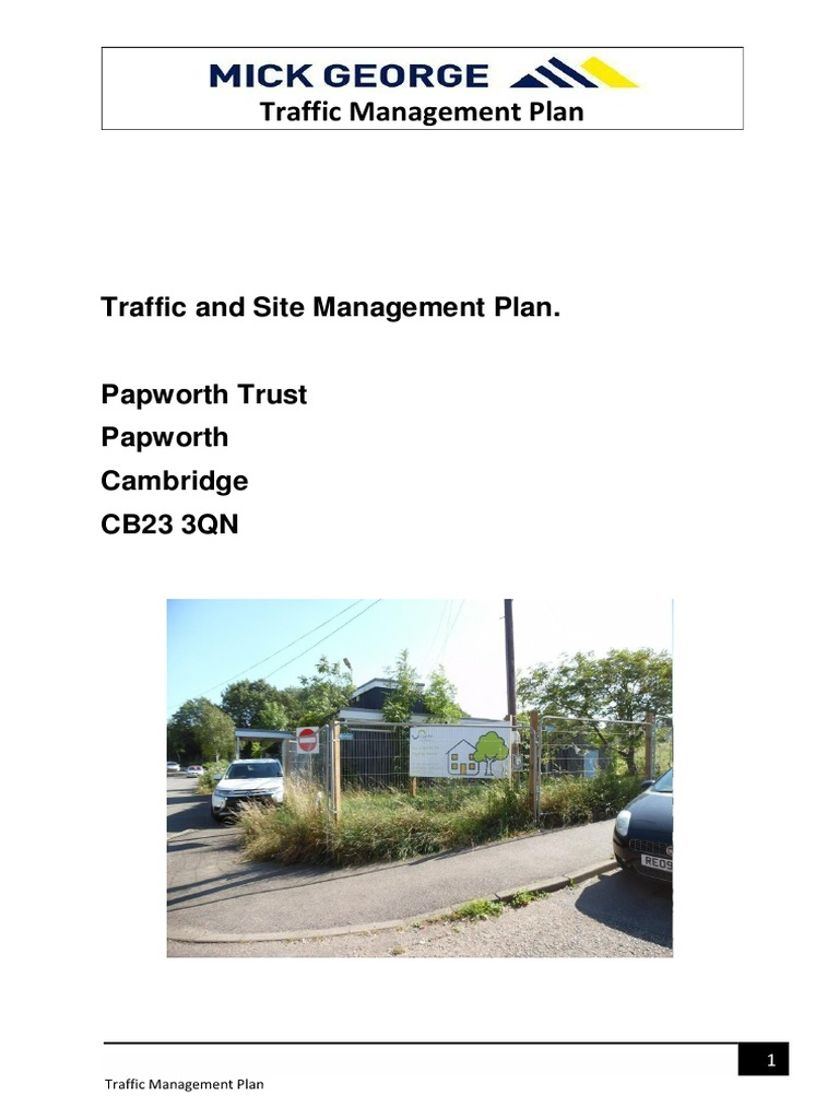Traffic Management Plan Overview | PDF | Traffic | Risk Assessment
