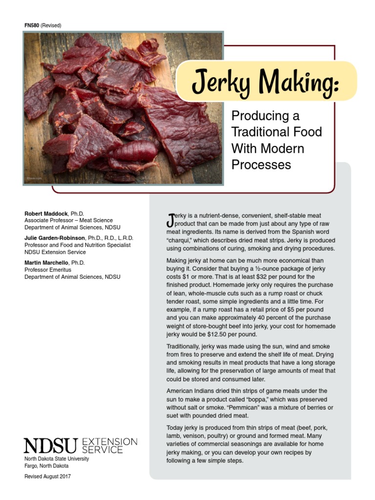 Martin Marchello - Jerky Making Producing A Traditional Food With ...