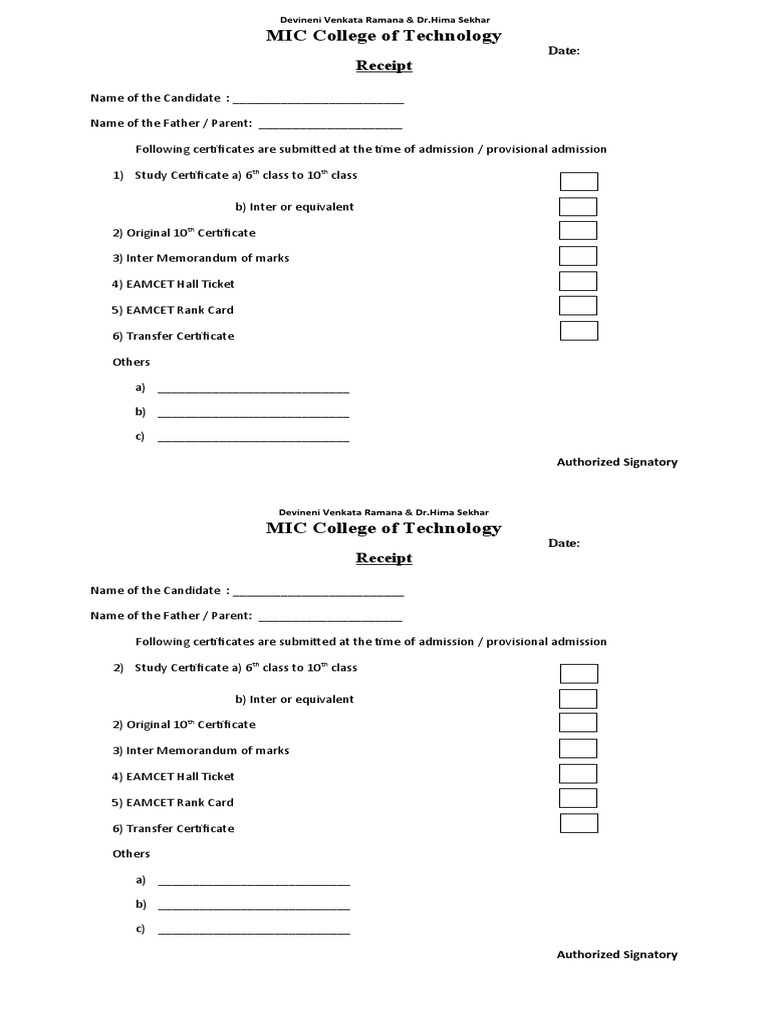 B.tech Receipt | PDF