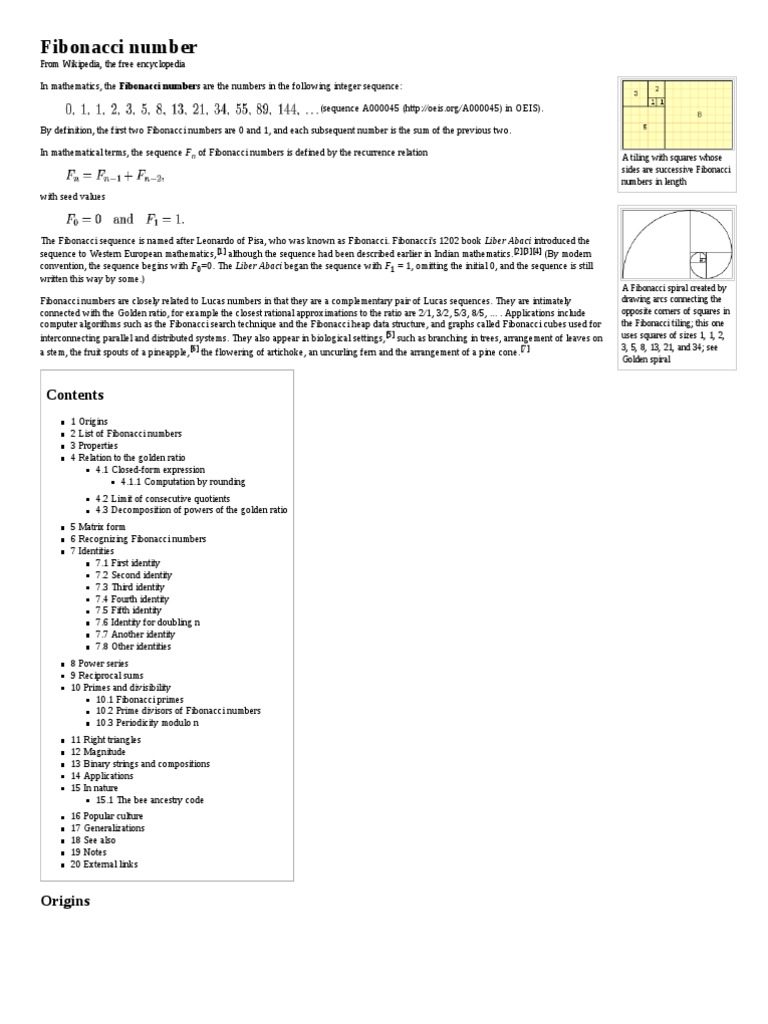 Fibonacci Number | Download Free PDF | Eigenvalues And Eigenvectors ...