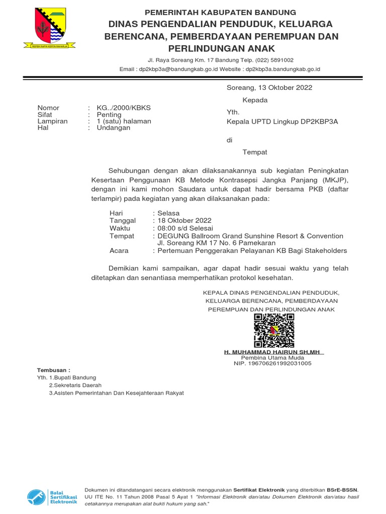 Undangan UPTD Dan PKB | PDF