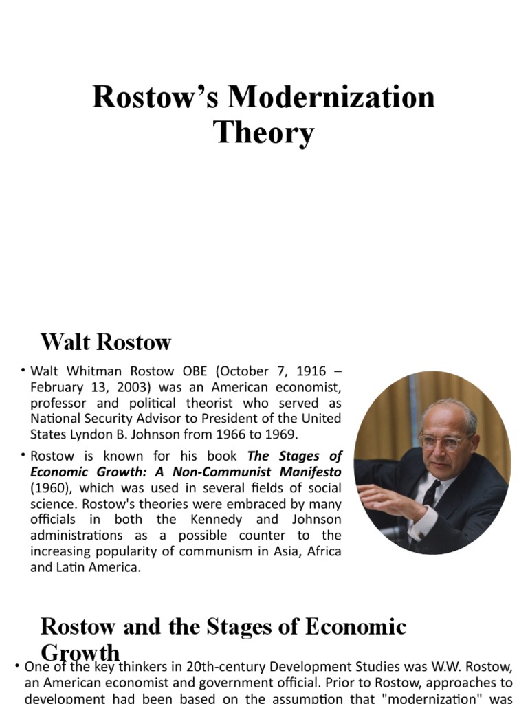 Rostow's Five Stages of Growth | PDF | Modernization Theory | Political ...