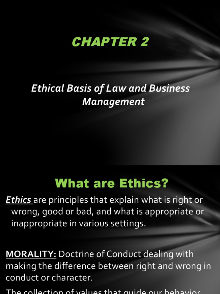 Chapter 2 | PDF | Business Ethics | Morality