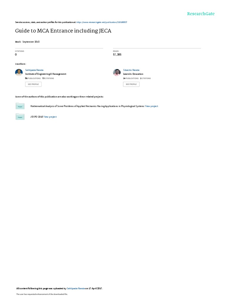 Jeca Book Cover Pages | PDF | Equations | Integral