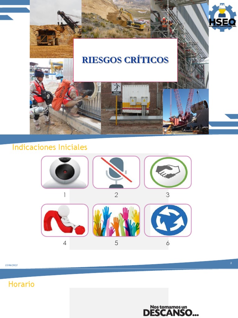 Gestión de Seguridad en Trabajos de Alto Riesgo - Riesgo Crítico | PDF ...