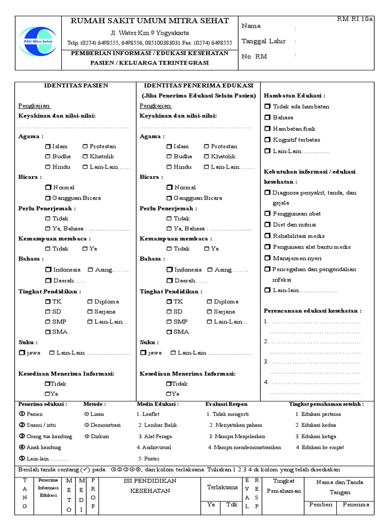 RM - Ri.10 Edukasi Pasien | PDF