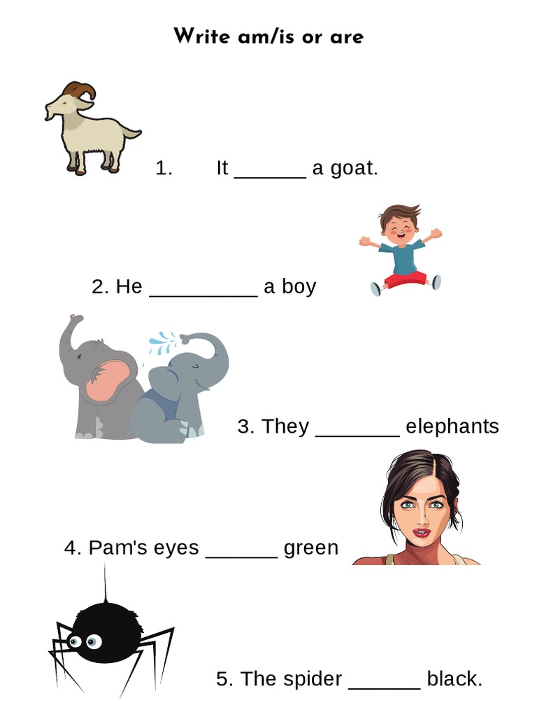 VERB TO BE - YLE Exercises PDF 2 | PDF