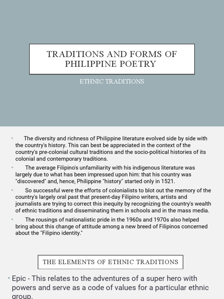 Traditions-And-Forms-Of-Philippine-Poetry Cpar 11 | PDF | Poetry ...