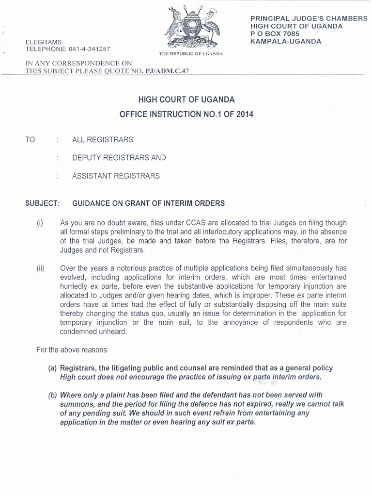 Interim Order Guidance for Registrars | PDF | Lawsuit | Injunction