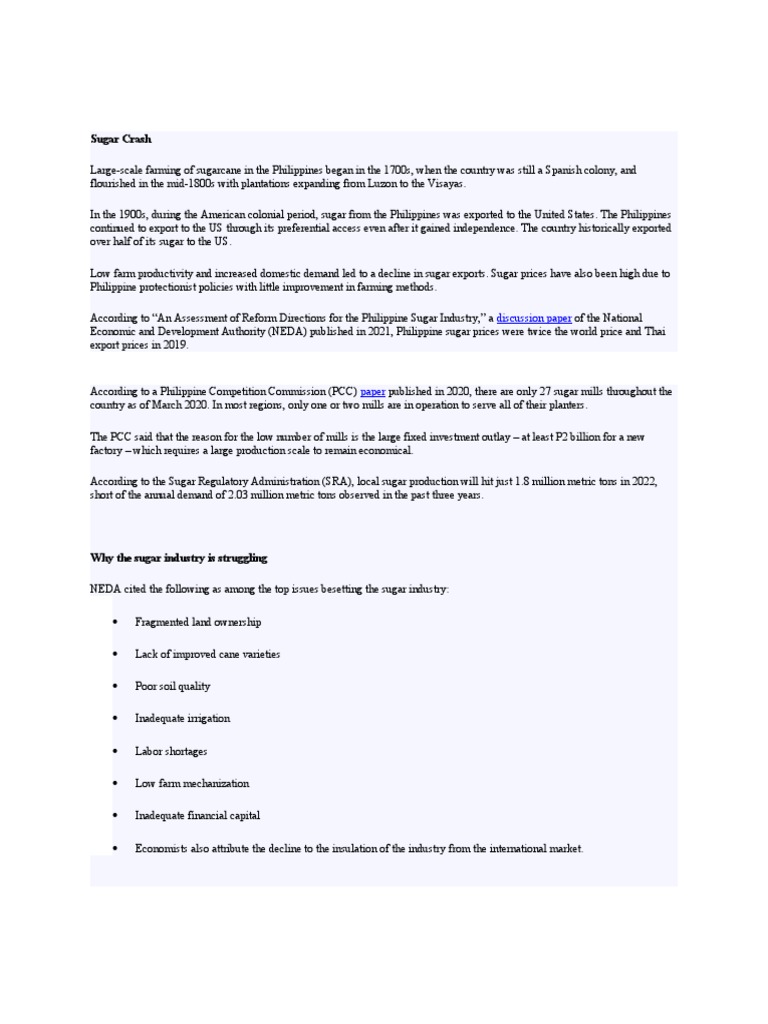 Pol Gov Sugar Fiasco | PDF | Sugarcane | Economies Pol Gov Sugar Fiasco | PDF | Sugarcane | Economies