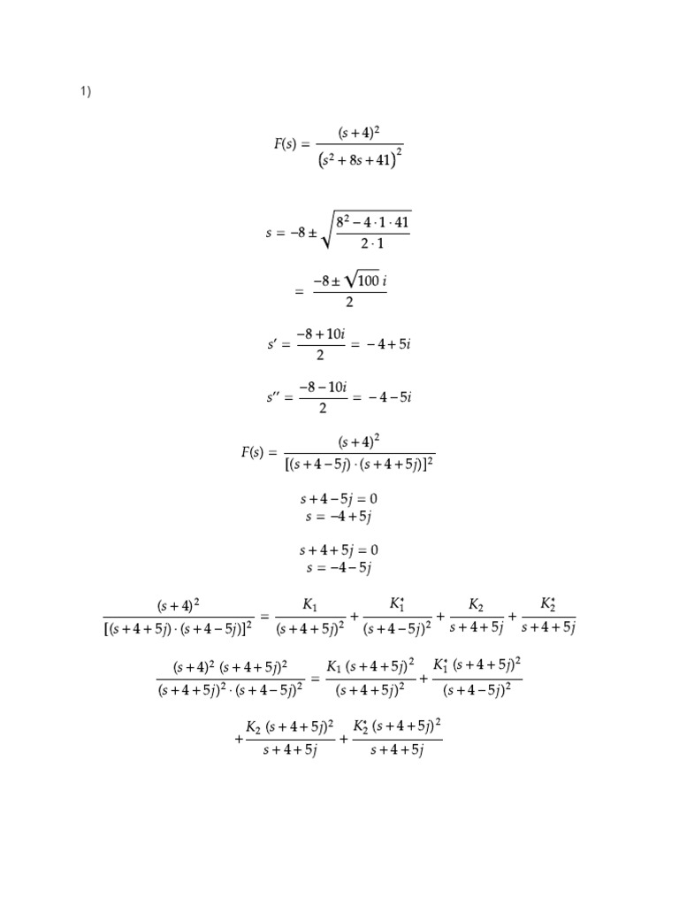 Exercícios Resolvidos Transformada de Laplace Circuitos II | PDF