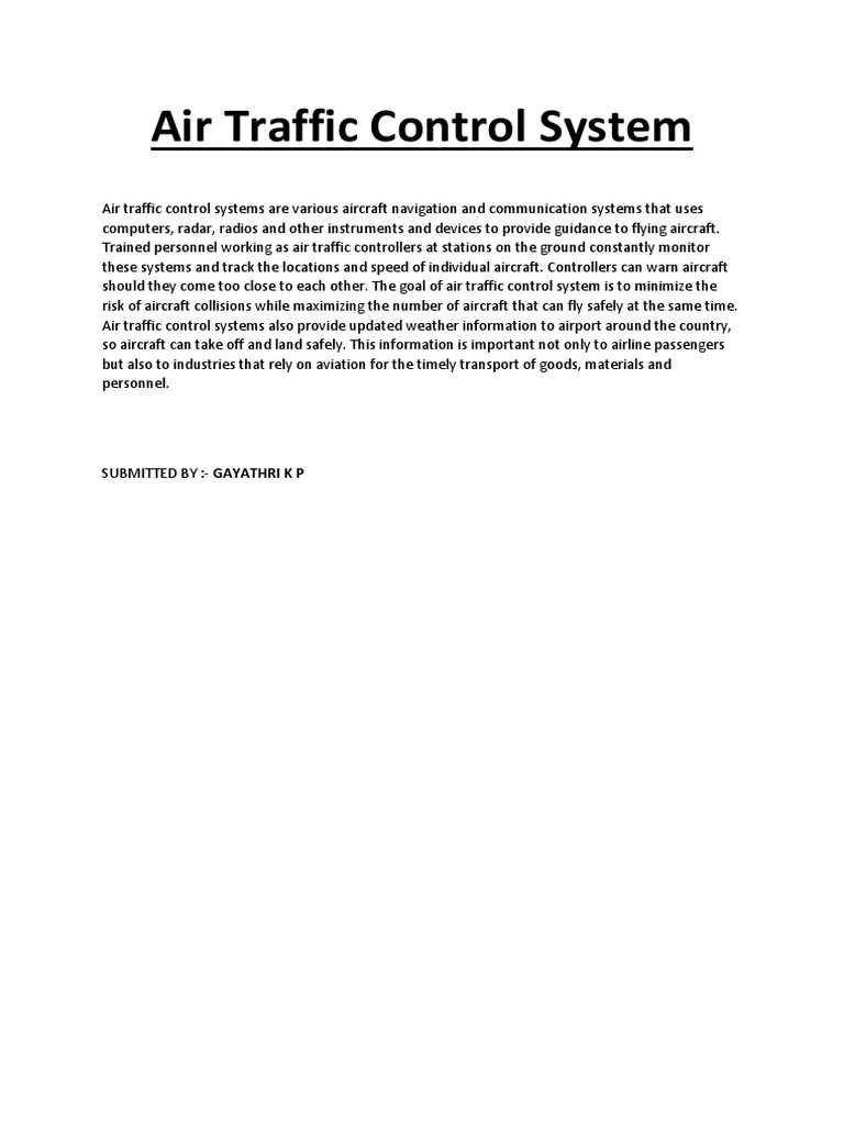 Air Traffic Control System | PDF