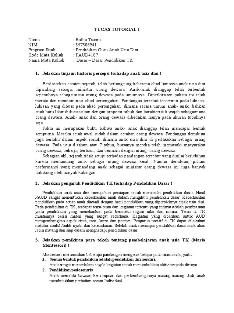 Tugas Tutorial I | PDF