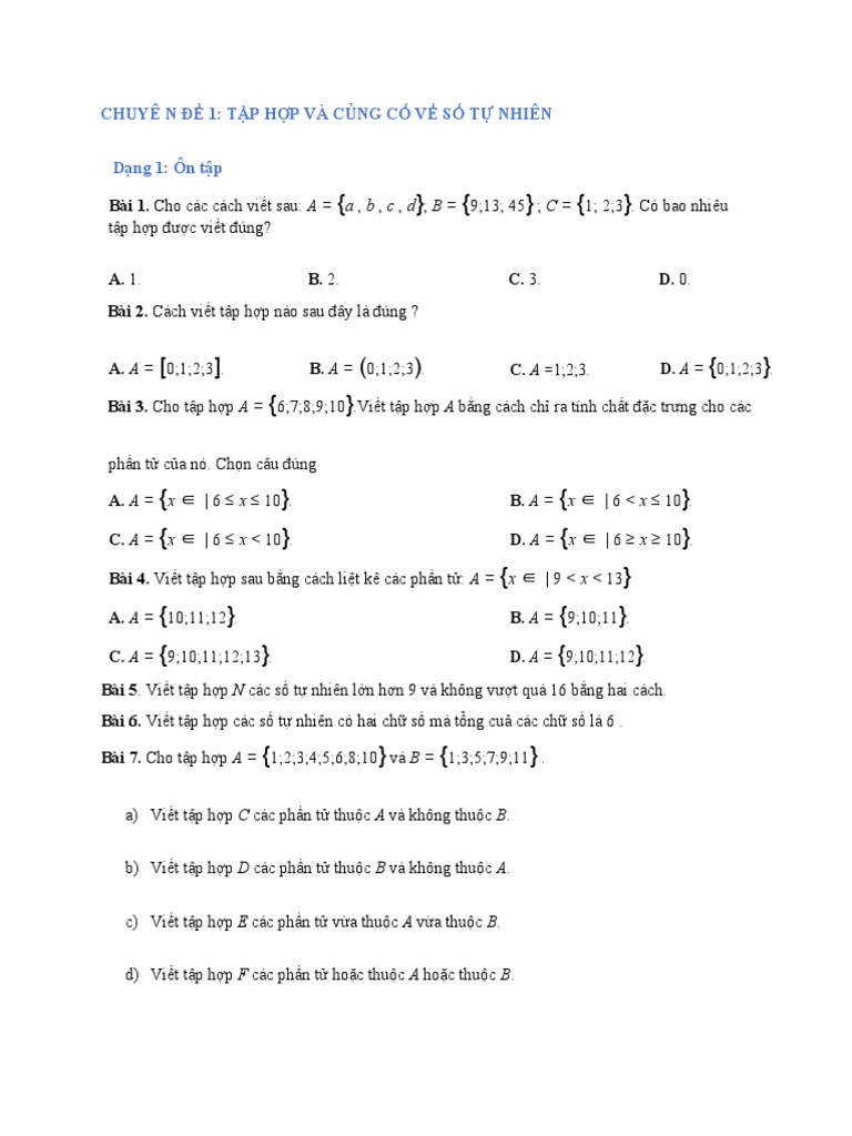 ÔN TẬP BÀI 1-3 | PDF