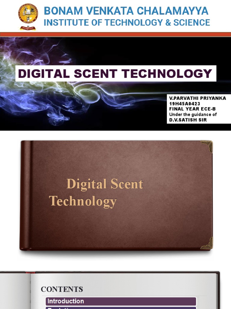 DIGITAL SCENT TECHNOLOGY PPT (Seminar) 23 | PDF | Odor | Limbic System