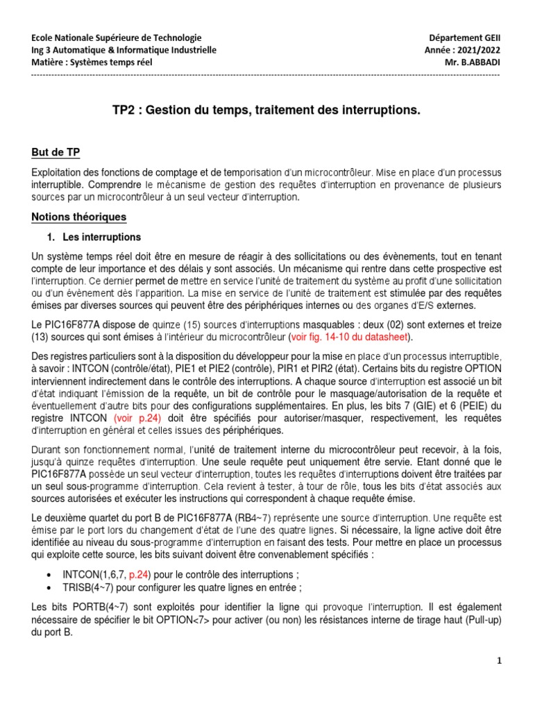 TP2 Aii3 | PDF | Microcontrôleur | Informatique