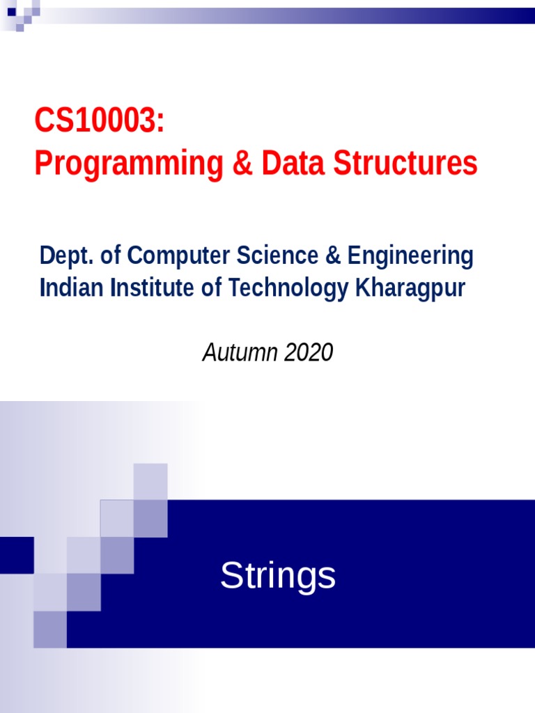 Lec 23 Stringlibrary Pdf String Computer Science Pointer Computer Programming