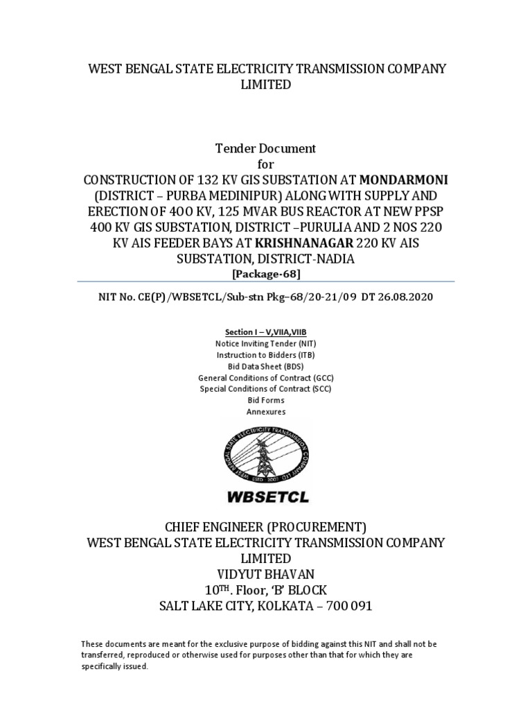 Tendernotice 1 | PDF | Electrical Substation | Invoice