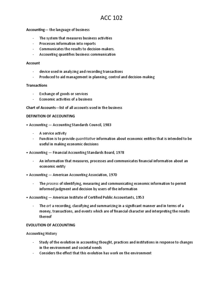 ACC 102 Reviewer | PDF | Audit | Equity (Finance)