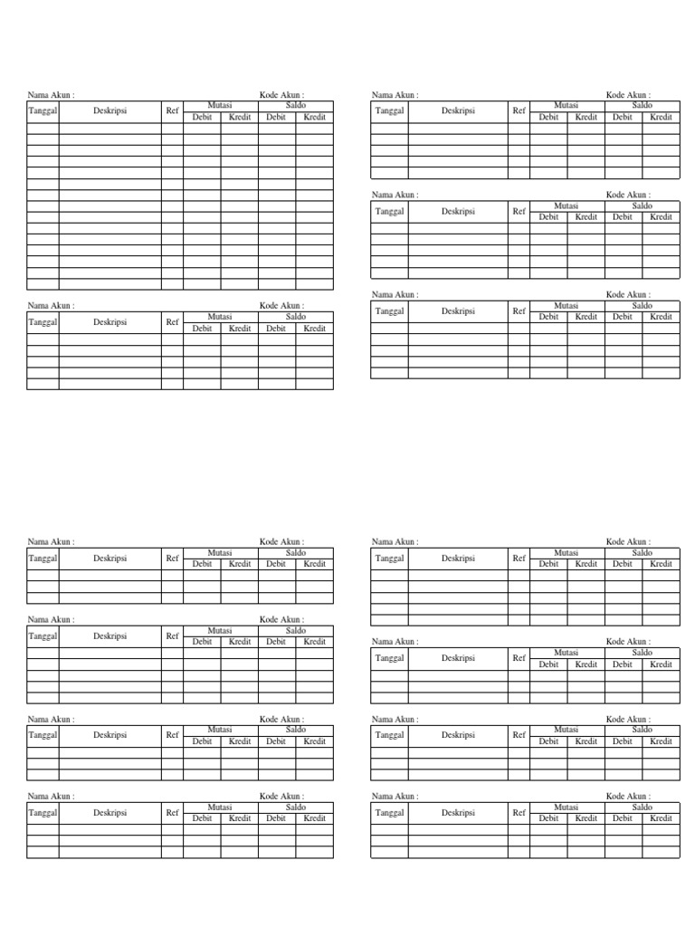 Format Tabel Akuntansi | PDF