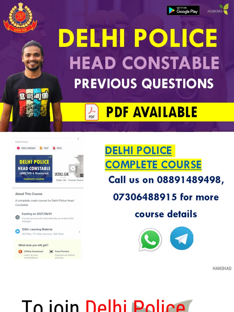 Preparing for Police Exams: An Overview of Delhi Police Previous Year ...