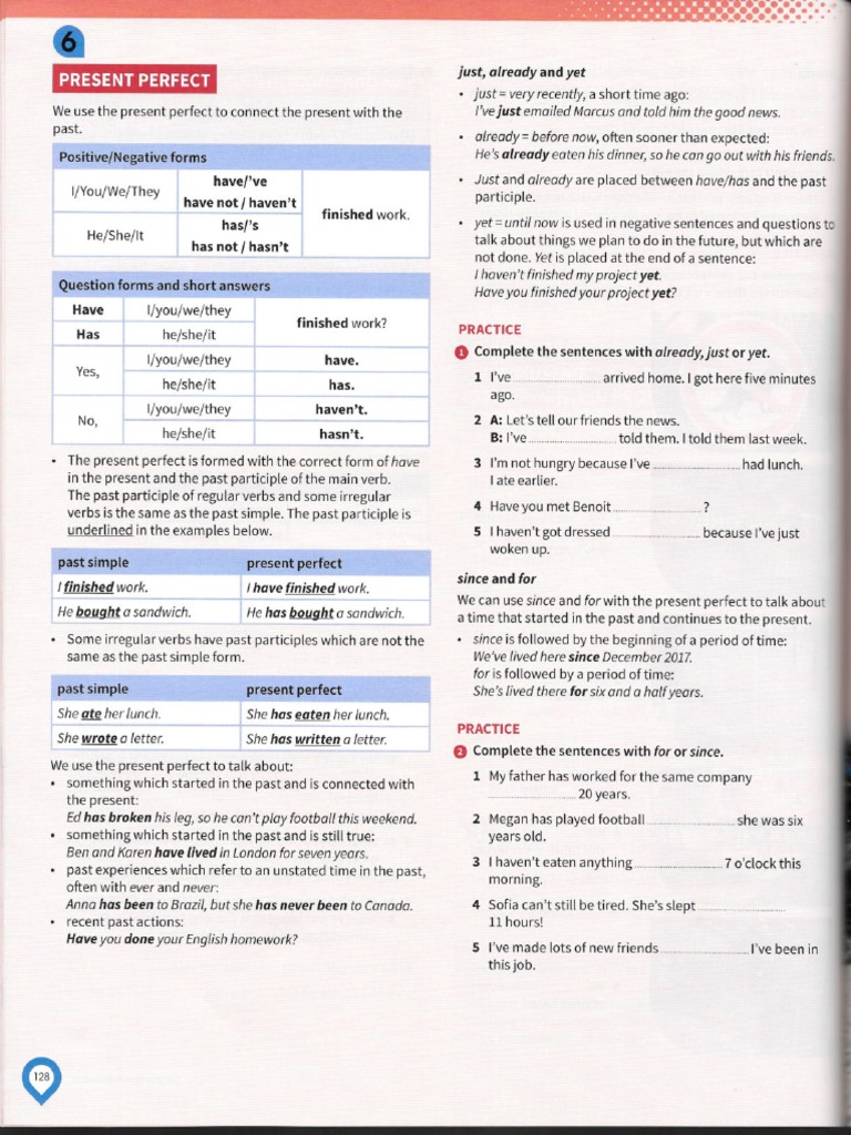 AI PET - Unit 6 - Present Perfect | PDF