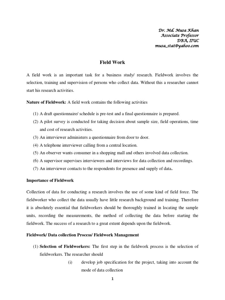 Field Work & Report Writing | PDF | Survey Methodology | Science Field Work & Report Writing | PDF | Survey Methodology | Science