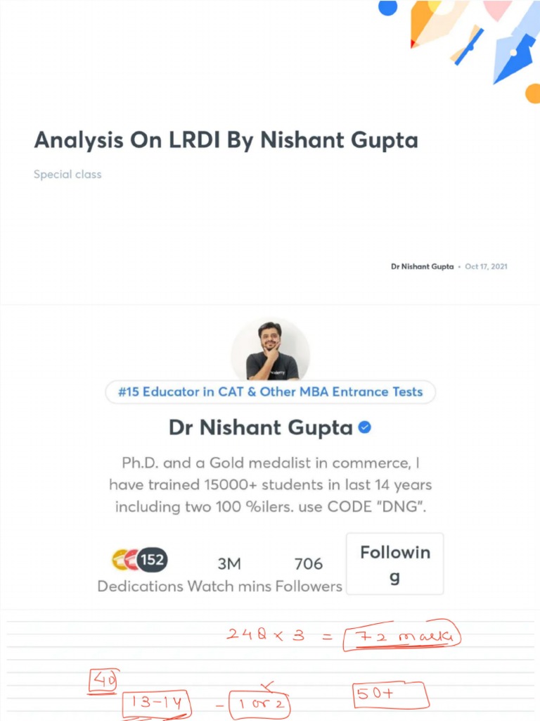 LRDI Analysis For CAT | PDF