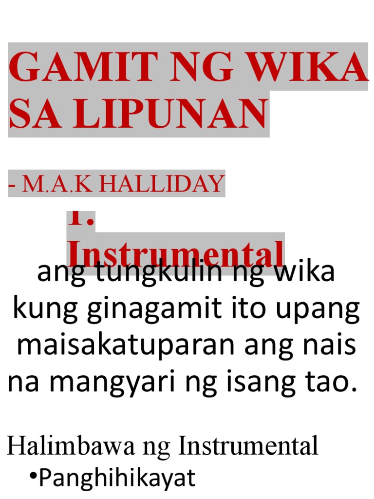 Gamit NG Wika Sa Lipunan | PDF