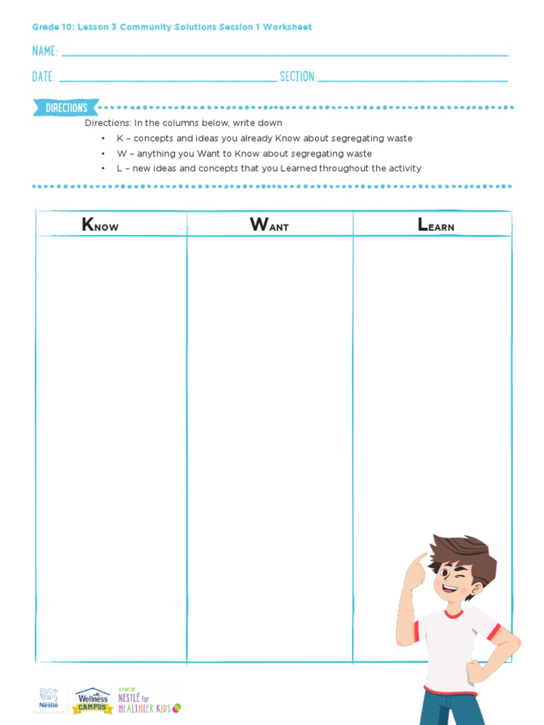 Lesson 3 Community Solutions Session 1 Worksheet | PDF