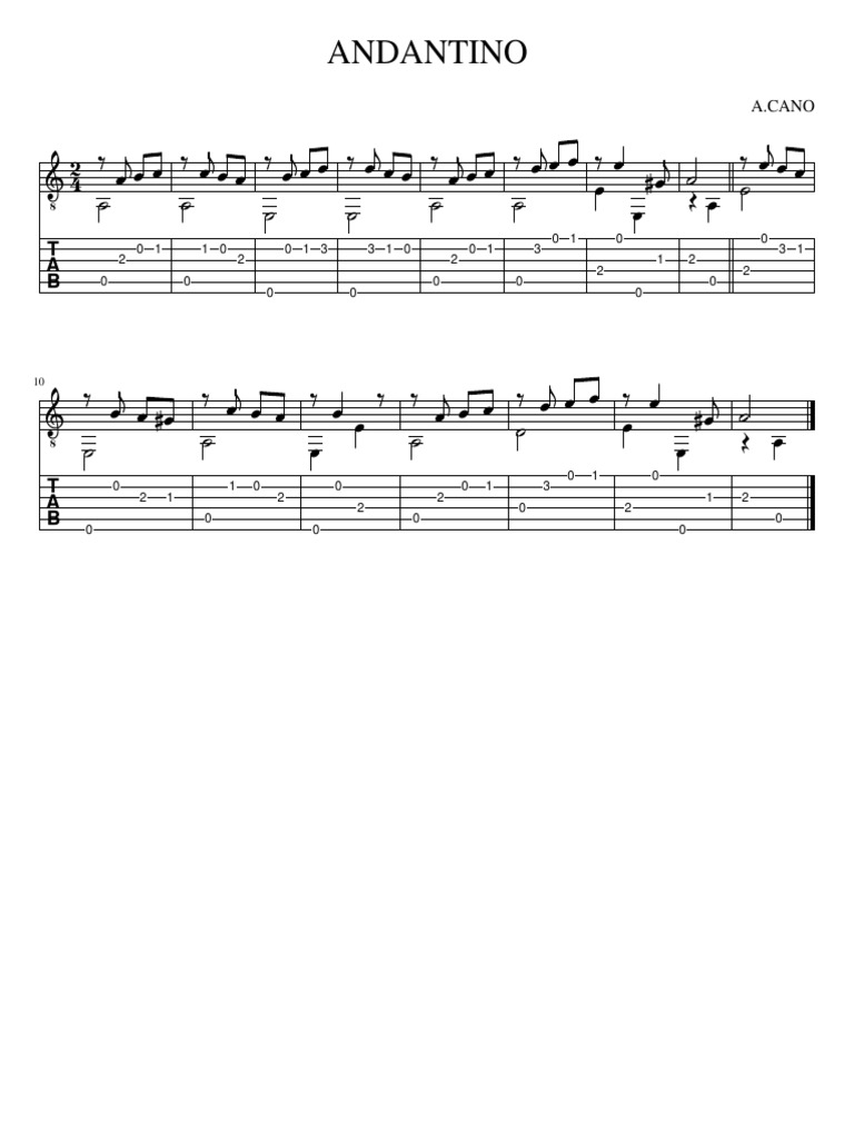 Andantino 2 | PDF