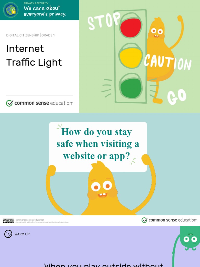 Grade 1 - Internet Traffic Light - Lesson Slides | PDF | Communication