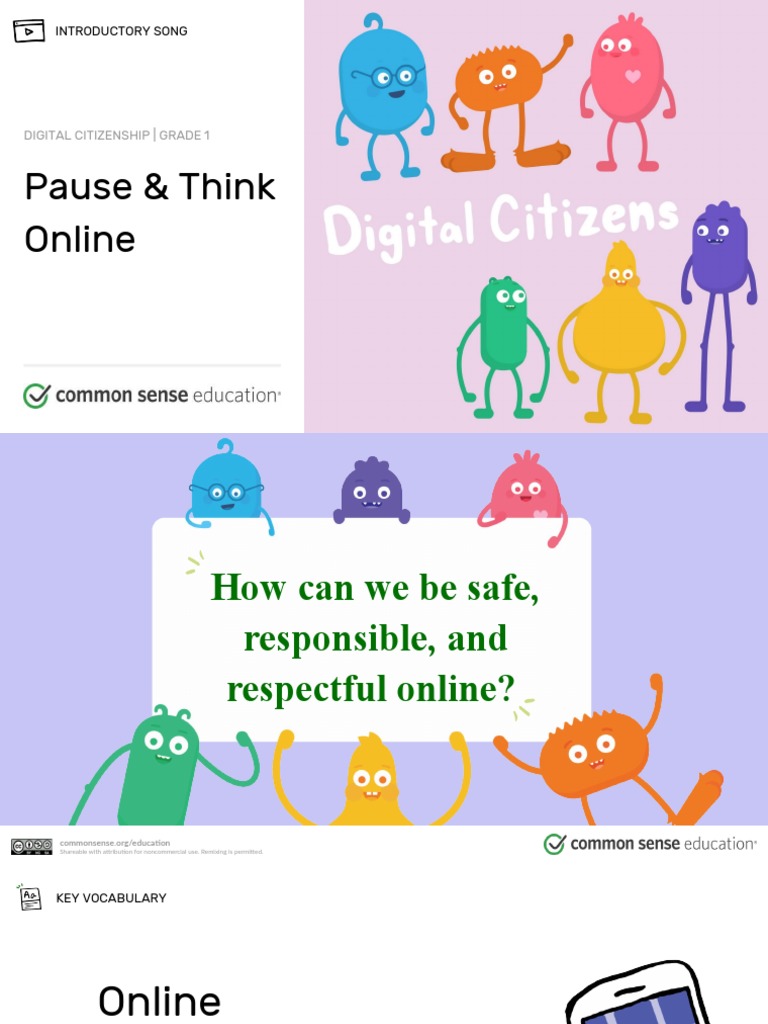 Grade 1 - Pause & Think Online - Lesson Slides | PDF | Communication ...