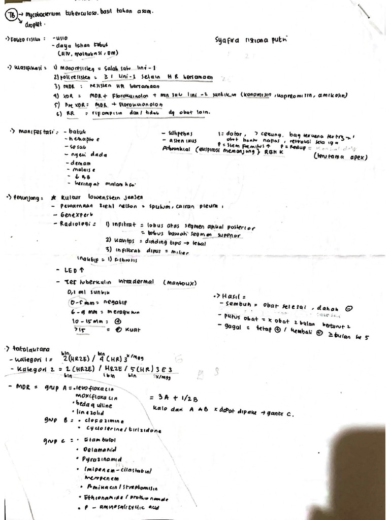 Catatan Paru Syafira Ristiana Longcase | PDF