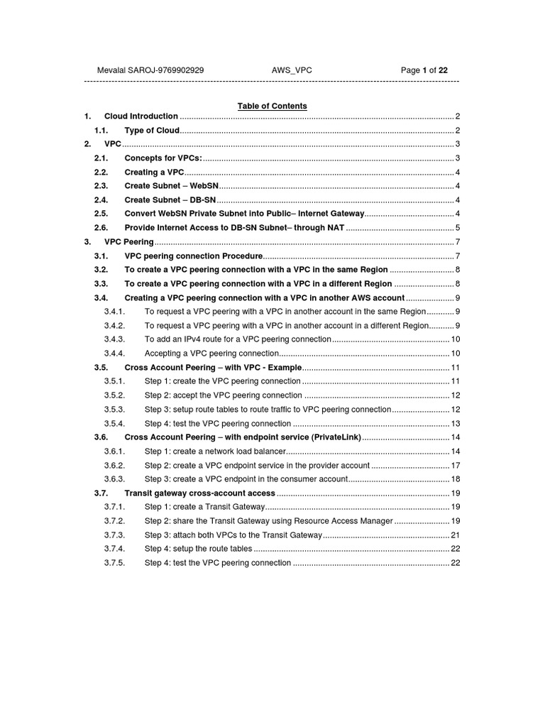 AWS VPC configuration | PDF | Ip Address | Computer Network