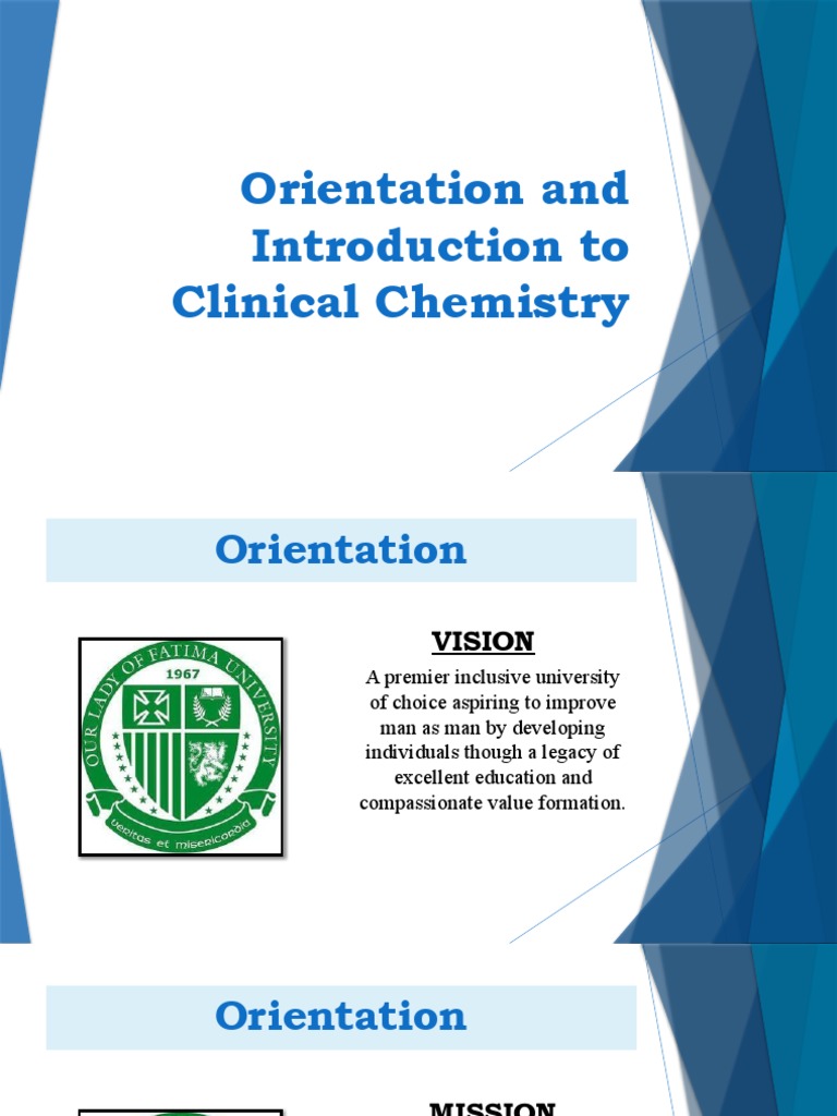 Week 1 - Orientation and Introduction To Clinical Chemistry | PDF | Science