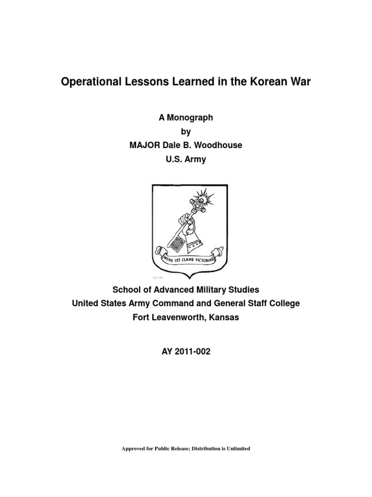 Operational Lessons Learned From Korean War | PDF | Korean War | Military