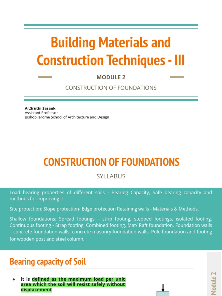 S3 BMC - Mod2 | PDF | Deep Foundation | Foundation (Engineering)