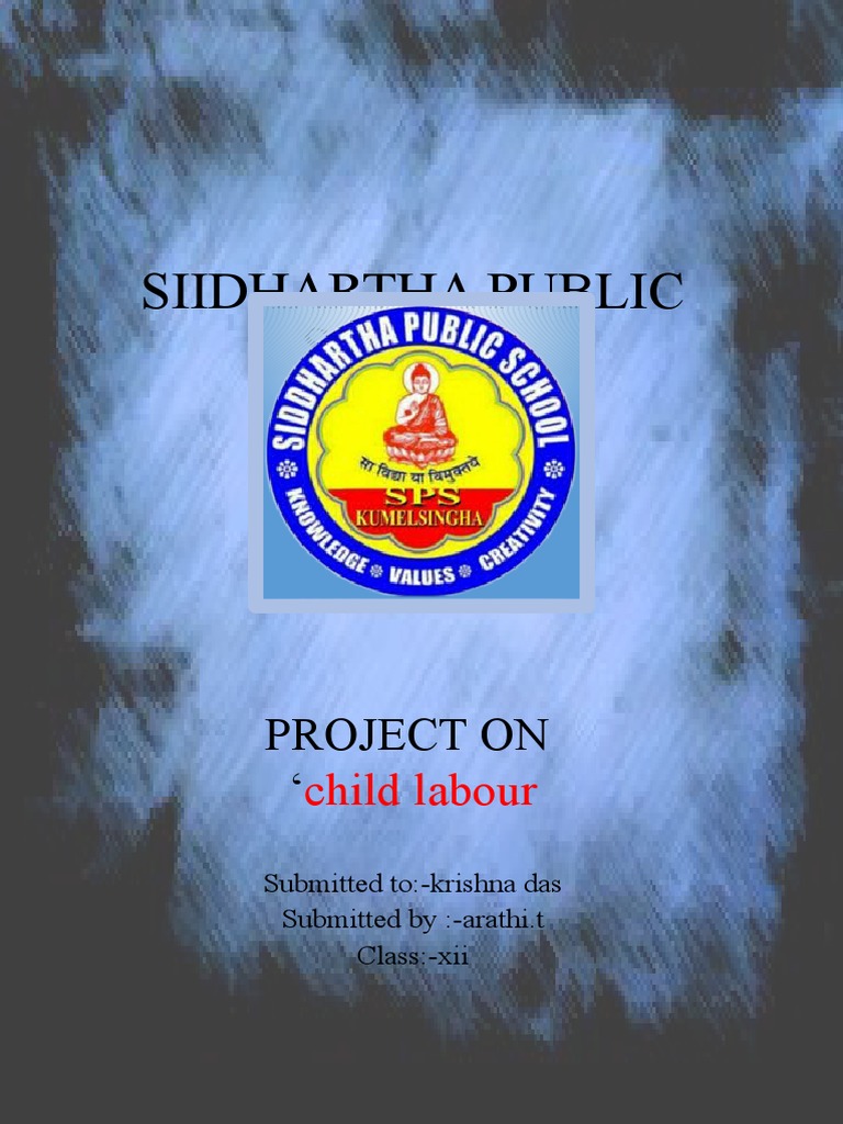 Child Labour Project by Arathi T | PDF | Child Labour | Poverty