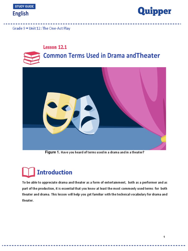 ENG 9 Common Terms Used in Drama and Theater | Download Free PDF | The Merchant Of Venice | The ...