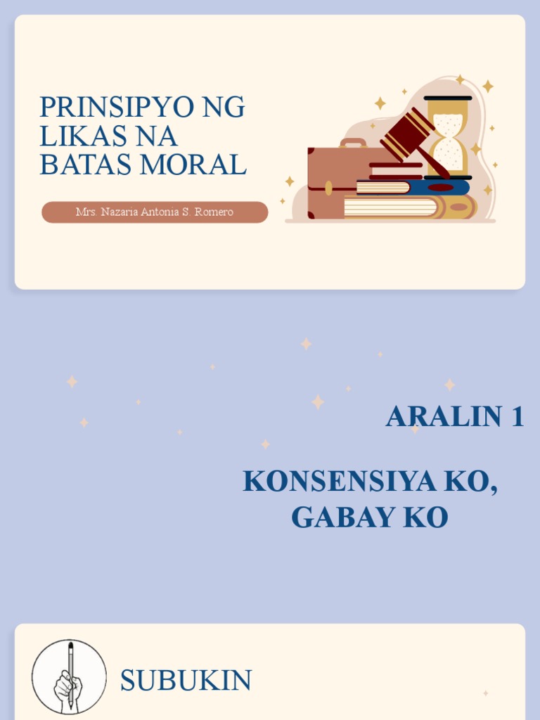 Prinsipyo NG Likas Na Batas Moral | PDF