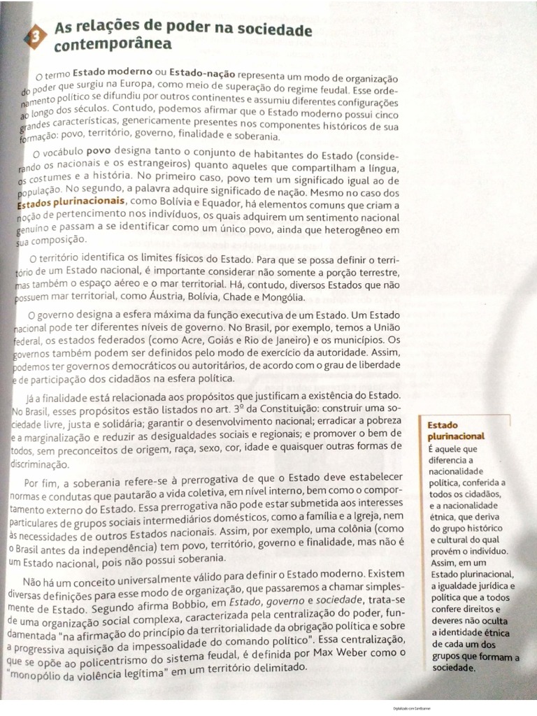 Prova de Sociologia - Assunto As Relações de Poder Na Sociedade ...