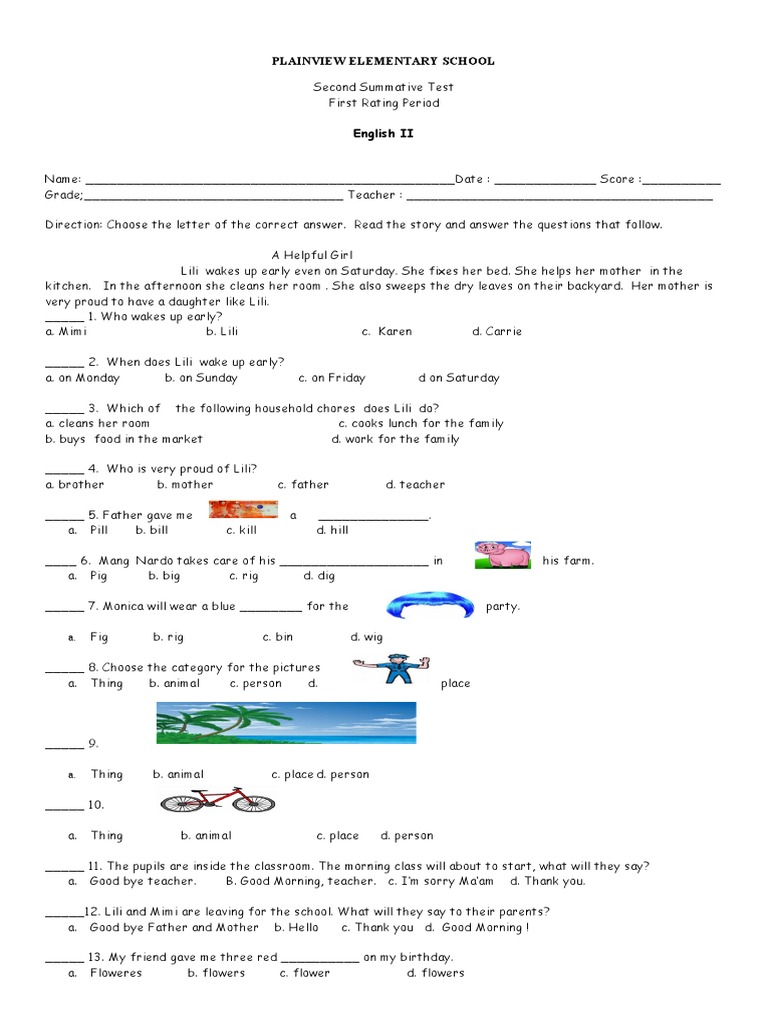 Quiz-2 All-Subjects-2 Q1 W7 | PDF