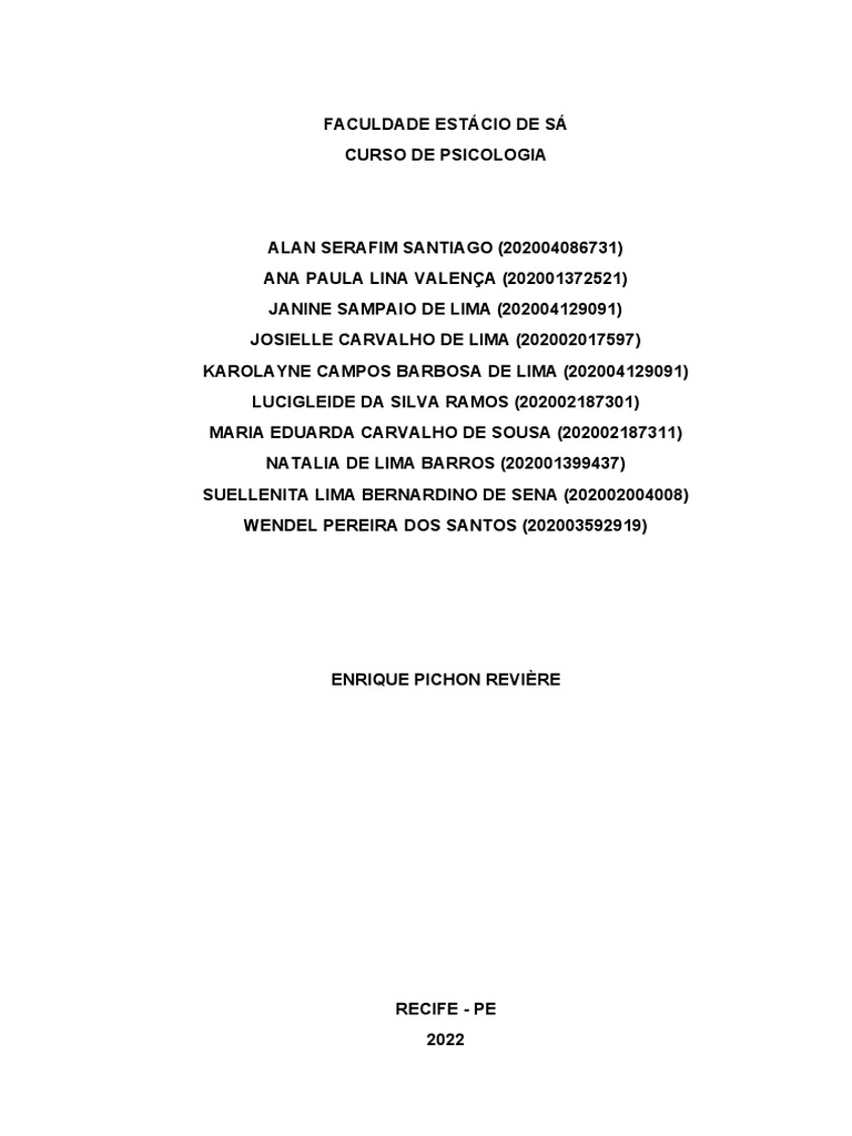 REVIÈRE | PDF | Aprendizado | Psicanálise